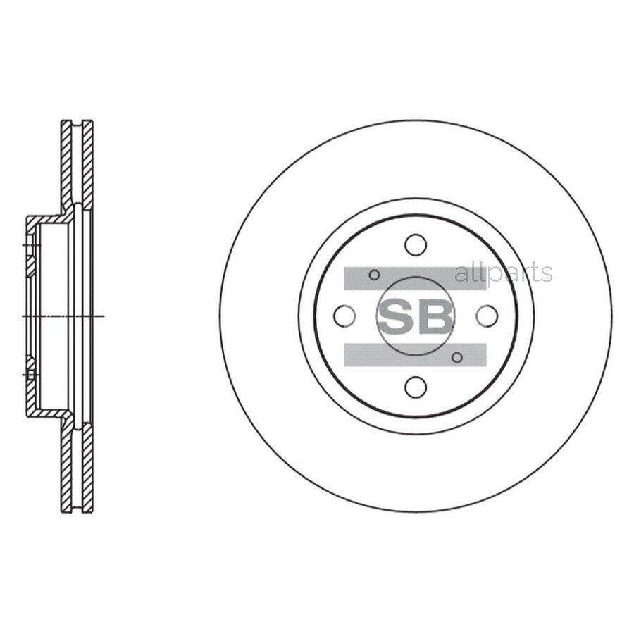 SANGSIN BRAKE SD4617 диск тормозной задний!\ Toyota Yaris 1.0 05>