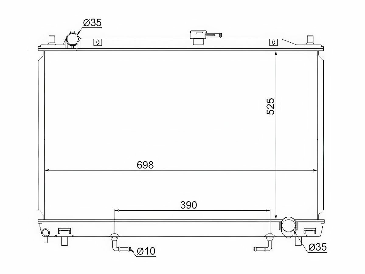 Радиатор охлаждения двигателя для Митсубиси Паджеро, Монтеро арт MC00064M41 SAT