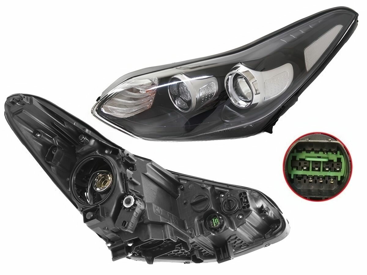 Фара левая, галоген, LED для КИА Спортейдж арт ST2231162LLDEM2 SAT