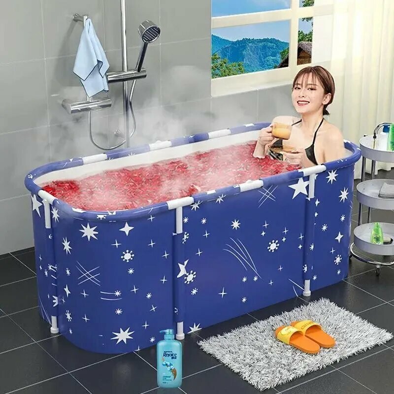 Складная ванна, ванна для взрослых и детей, утолщение 120cm
