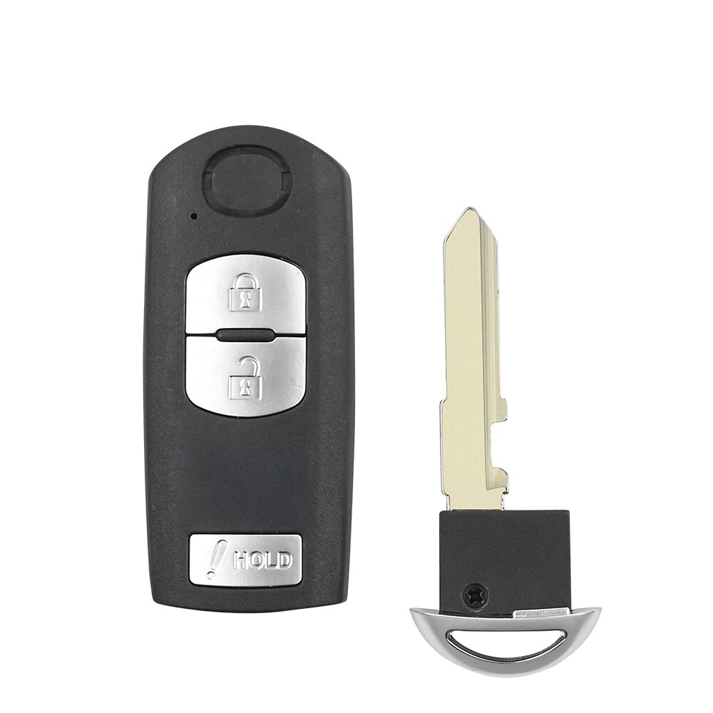 Dandkey для Mazda 3 5 6 CX5 CX7 CX-5 Atenza Clip Smart Auto 2/3/4 кнопки автомобильный ключ сменный брелок с лезвием аварийного ключа, Model 1
