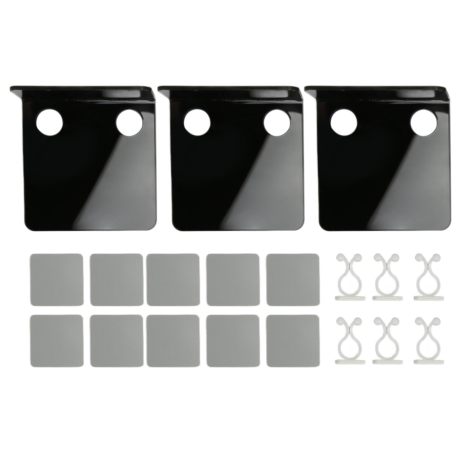 3 шт -камеры небольшие камеры безопасности настенная полка с 6 кабельными зажимами 10 шт.