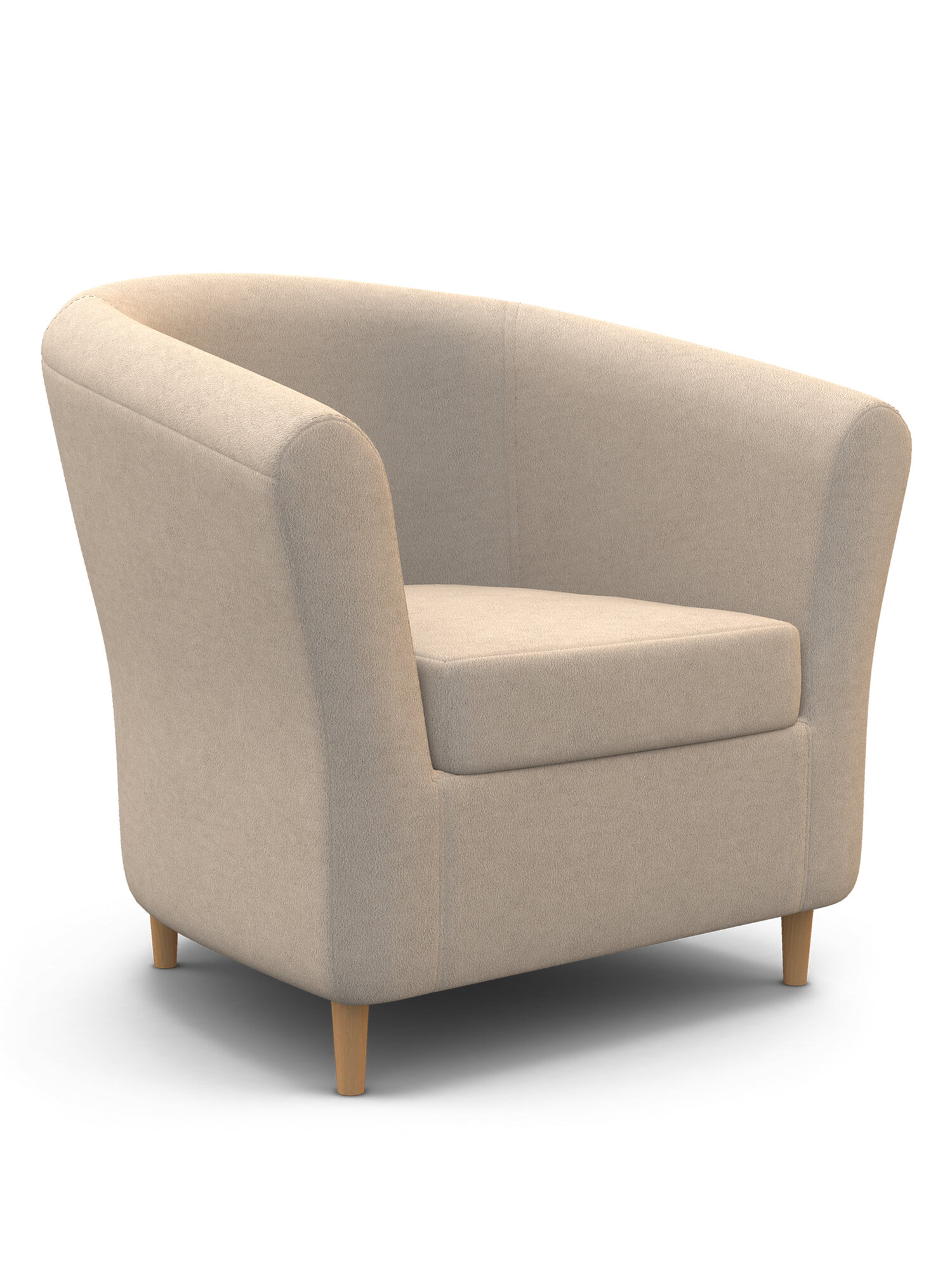 Кресло Евро Лайт велюр бежевый