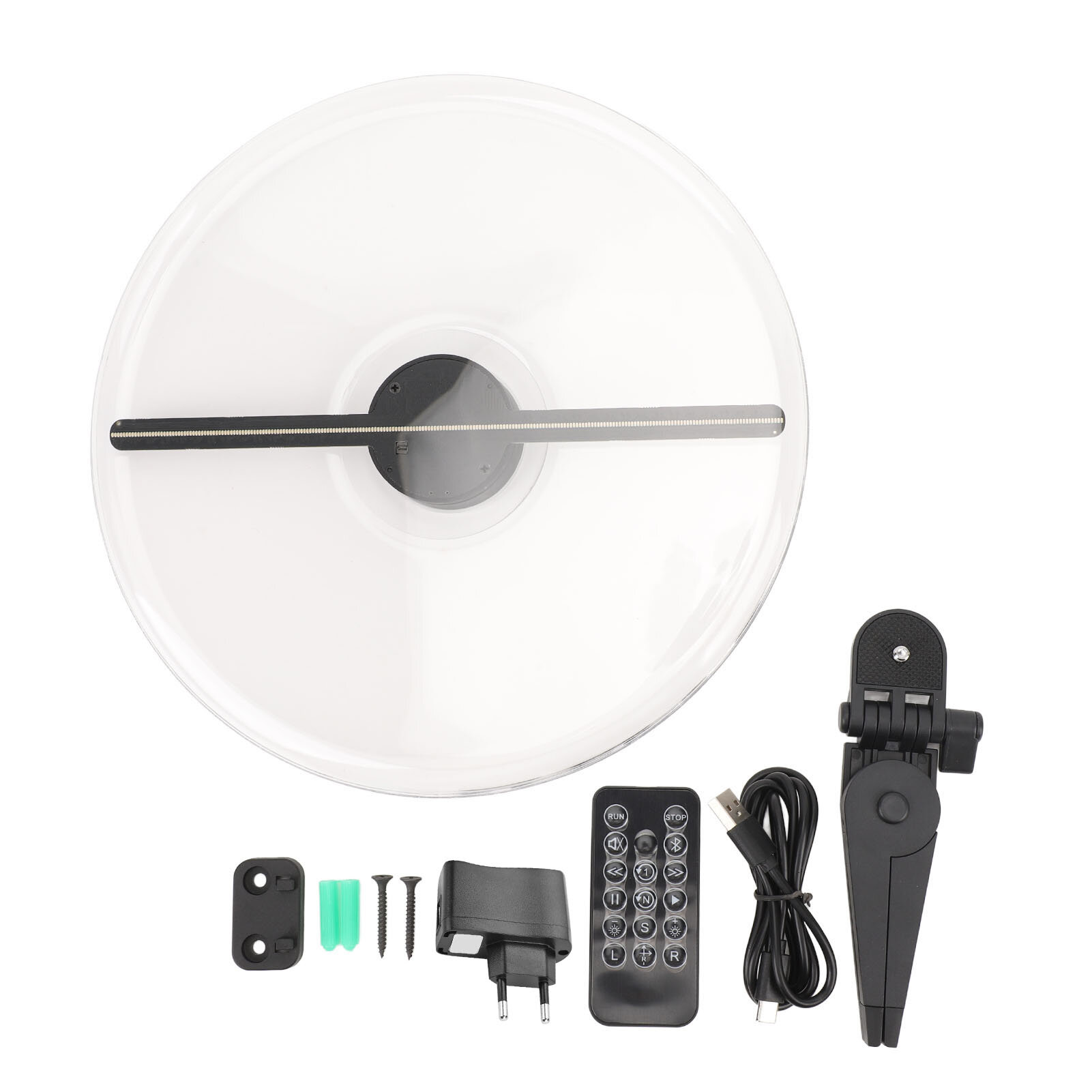 3D голографический вентилятор с беспроводным управлением, 1300 об/мин, 3D голографический проектор для рекламы, дисплей с 224 светодиодами, пульт ДУ, для магазина, вечеринки, бара, вилка евростандарта