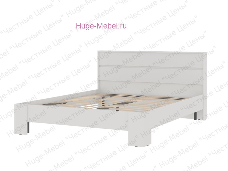 Кровать 160х200 "Хелен КР 03" белая Huge Mebel . Ширина 1670 Высота 2114. Кровати