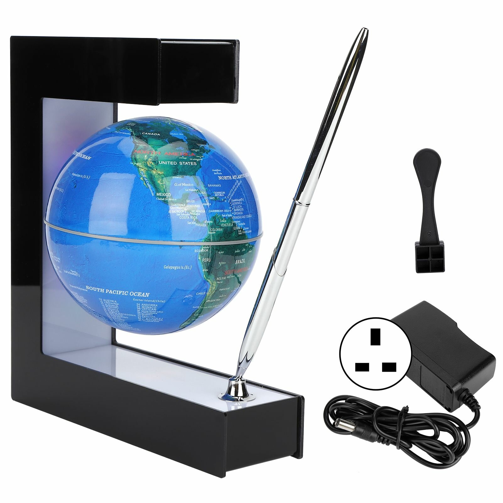 Магнитный левитирующий глобус E-Shape с ручкой на английском и китайском языках HD Globe -jua