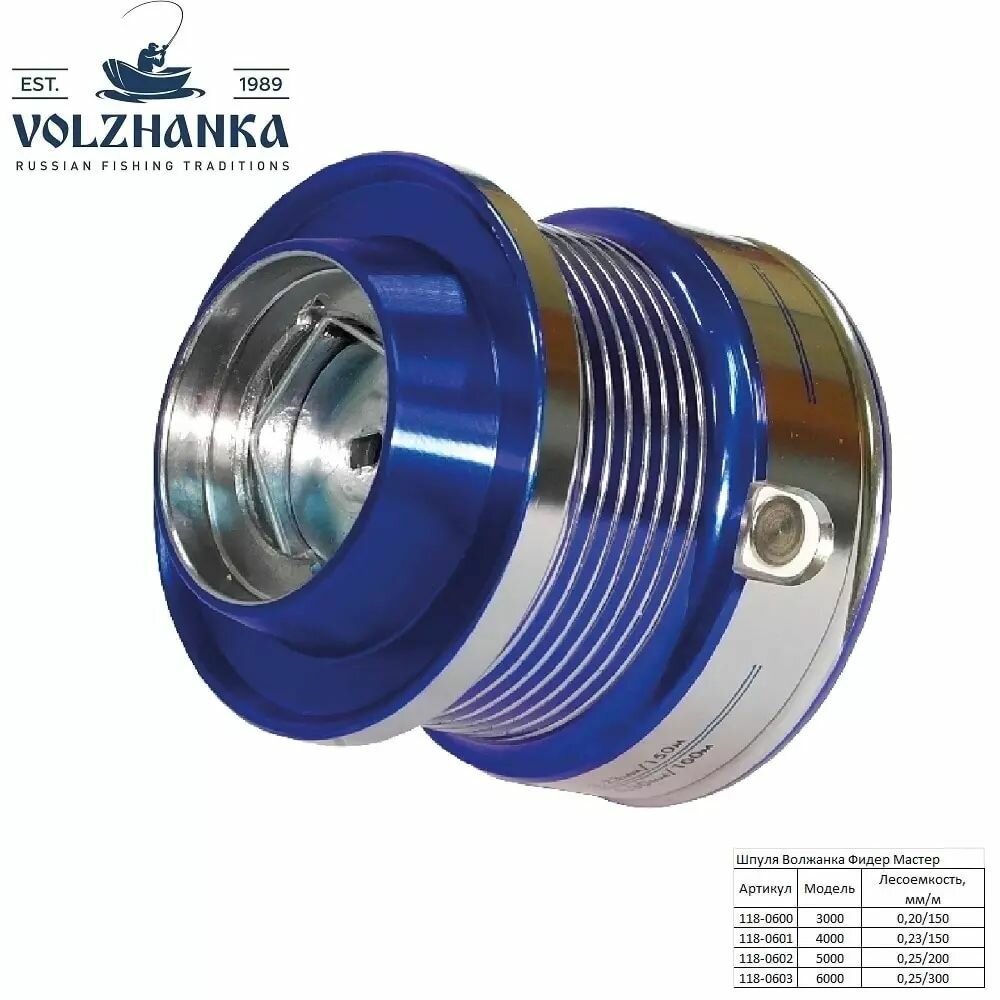 Шпуля к катушке "Волжанка Фидер Мастер 3000"Лесоемкость мм/м 0,20/150