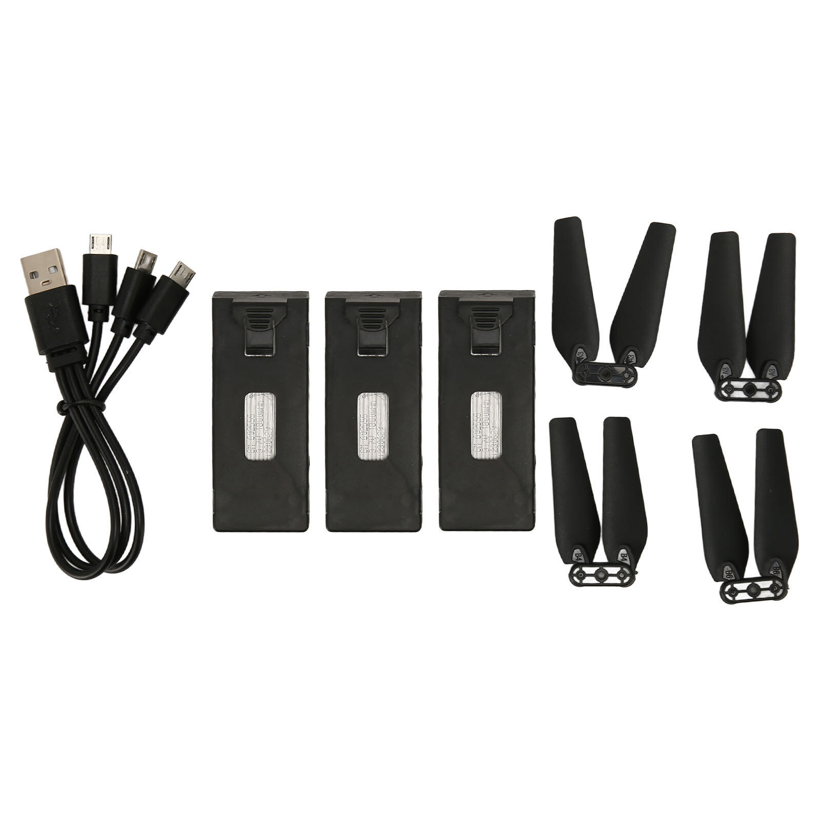 3PCS 3.7V 1800 мАч батареи беспилотников и воспроизводитесь батареи RC с лезвиями пропеллера для E88 E88PRO E525 E99 E99PRO P1 K3 S1