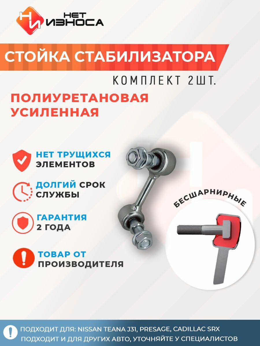 Стойки стабилизатора усиленные полиуретановые подвески для машины, автозапчасти NL246 (левая и правая) Nissan Teana J31, Presage, Cadillac SRX