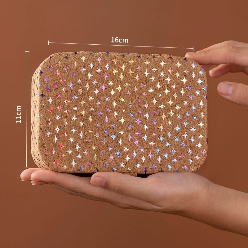 Шкатулка-сундучок "Шоколадный крестик", пробковый материал, универсальное назначение