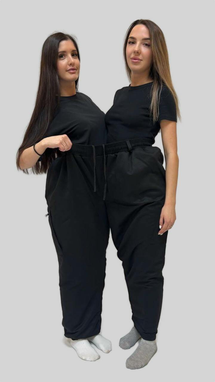 Камуфляжные тактические брюки Тайган больших размеров черные