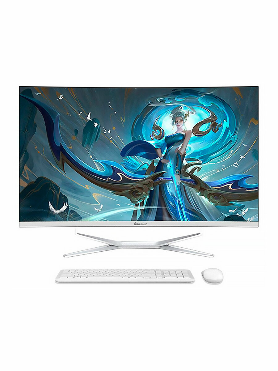 Моноблок Chigo 32" All-in-One PC R3202 (Curved Display + Intel Core i7-10750H, RAM 16GB, SSD 512GB) White