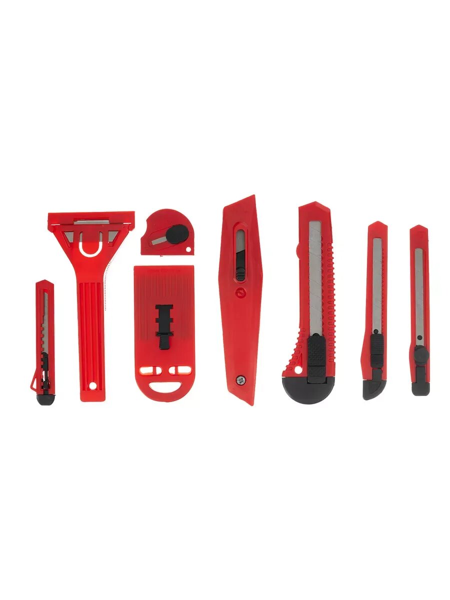 Канцелярский нож строительный со скребками 8 штук