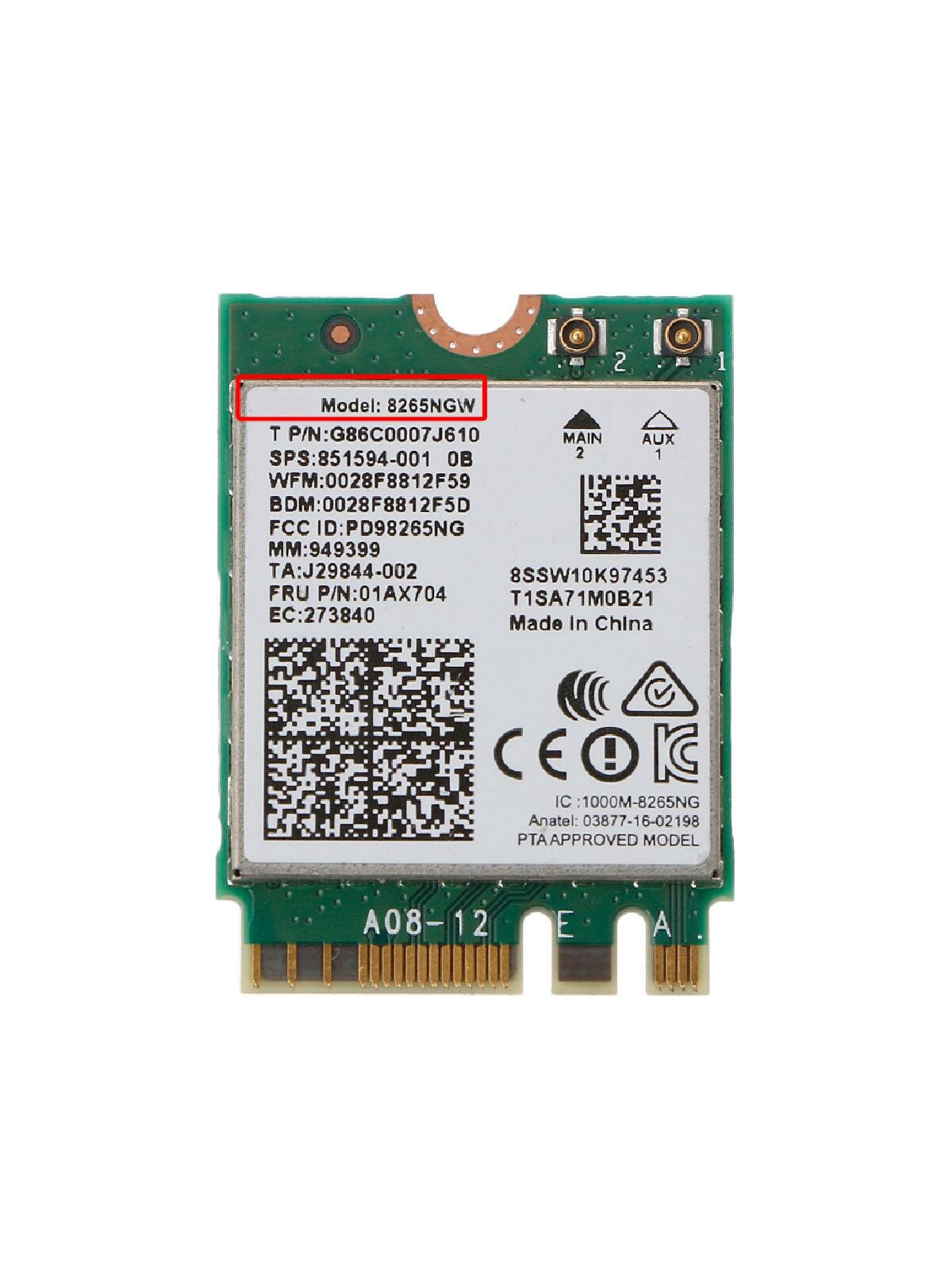 Dual Band Wireless NGFF Wifi Card For Intel 8265 AC AC8265 8265NGW for M.2 2.4/5GHz
