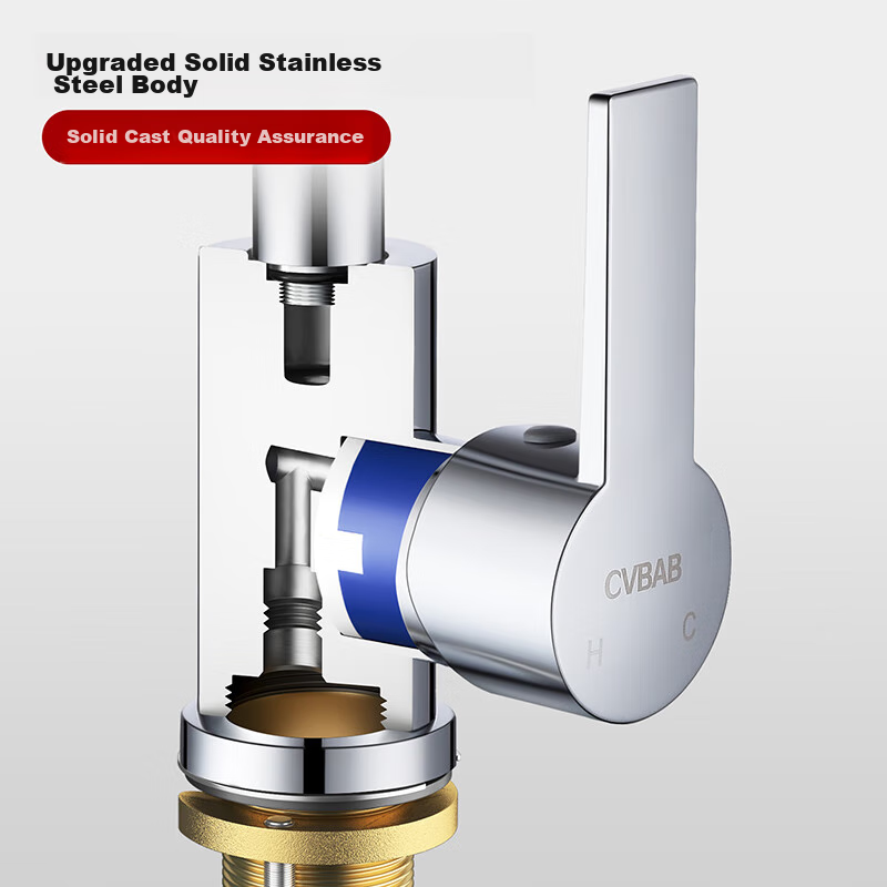 CVBAB Kitchen Faucet, Hot And Cold Water Tap, Kitchen Sink Faucet with Dual Temperature, Vegetable Washing Sink Faucet, CV1905