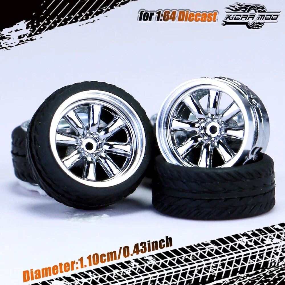Kicarmod 1/64 колеса для Hot Wheels, цвет HW-E5 Electroplating