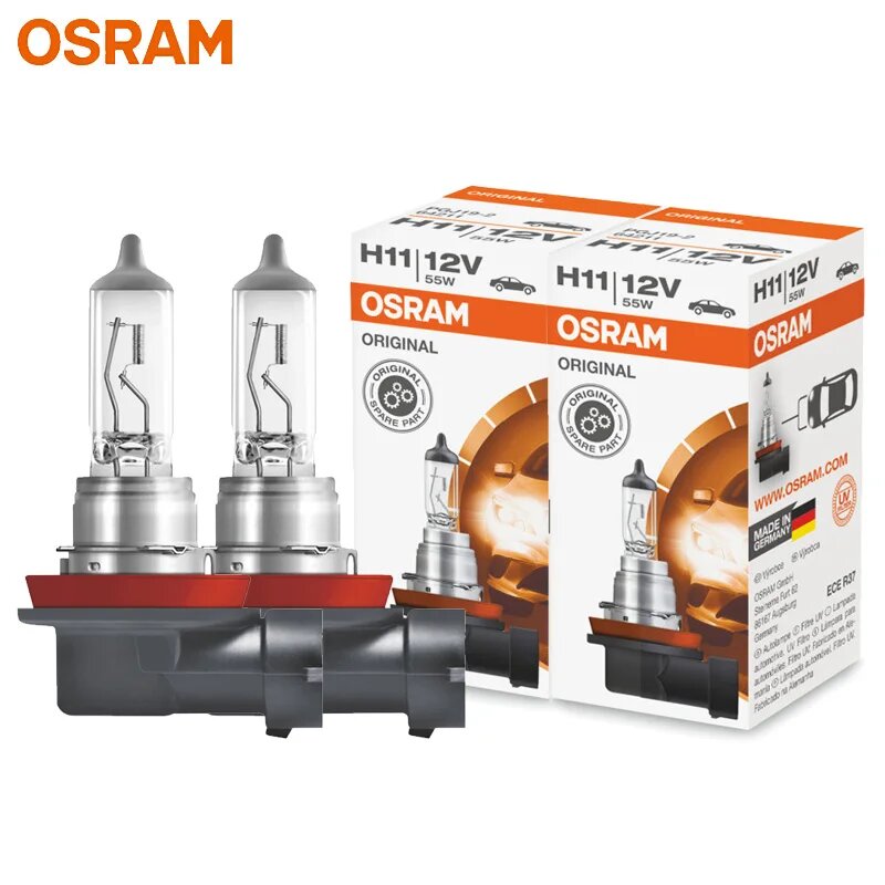 Лампы Галогенные OSRAM H11 12V 55W Для Автомобильных Фар, 3200K, Двойной Луч, Стандартные Ближний И Дальний Свет