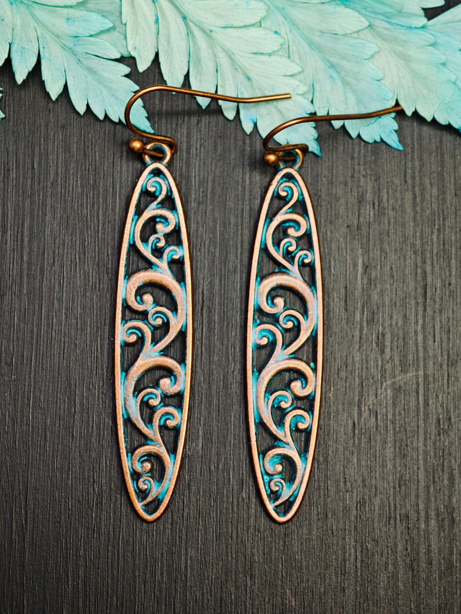 Серьги, эмаль, бирюза синтетическая