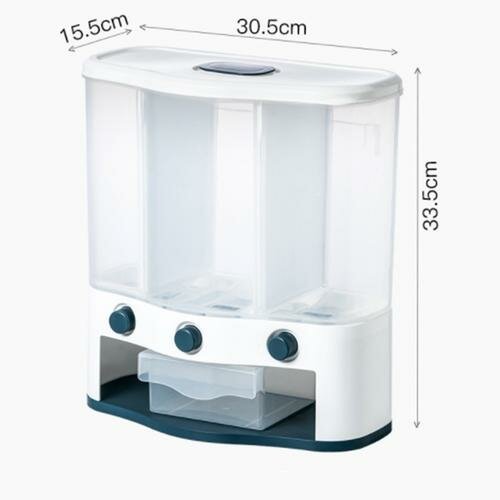 6L сухие распределители зерновые настенные отдельные бочки для риса влагонепроницаемые автоматические стойки герметичные измерительные кухонные емкости