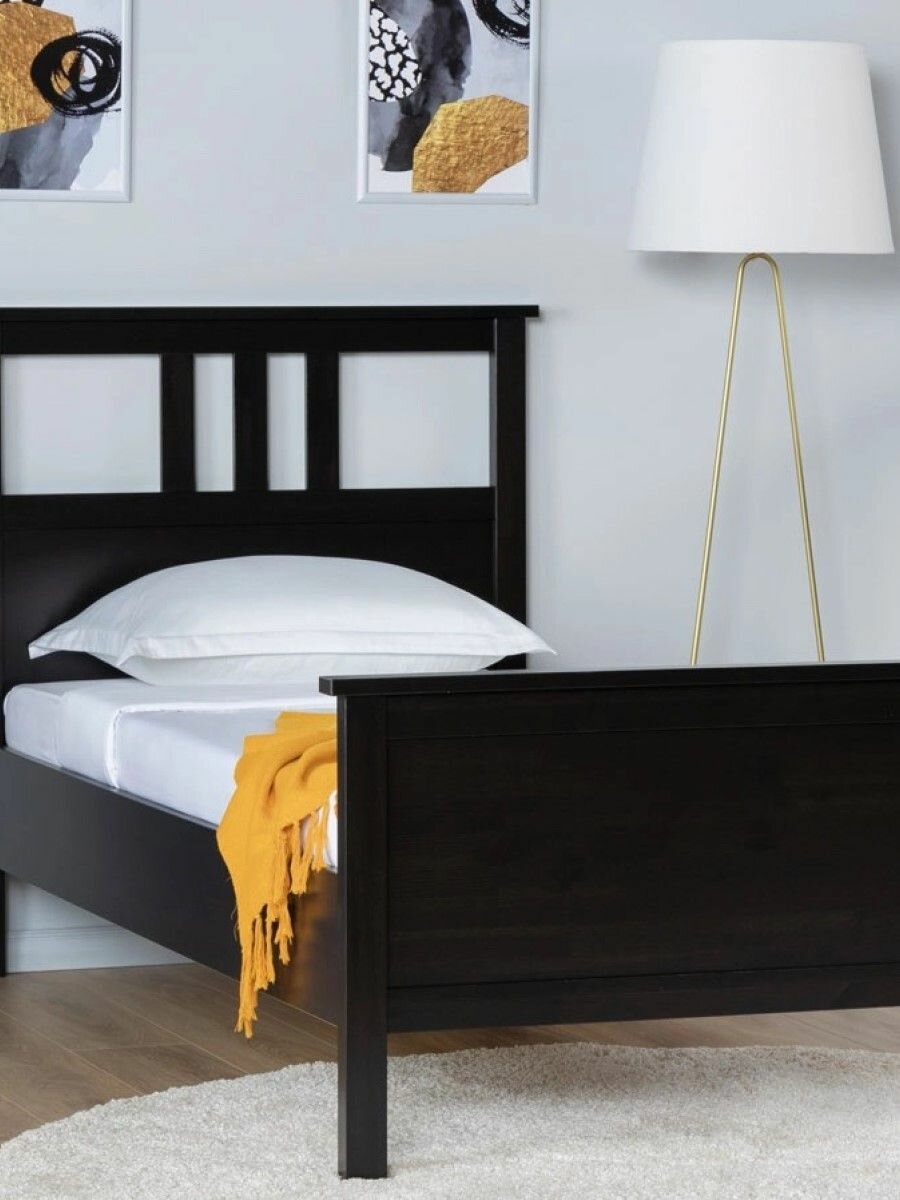 Кровать Askona (Аскона) Terek (Терек) Черный 90х200, массив сосны