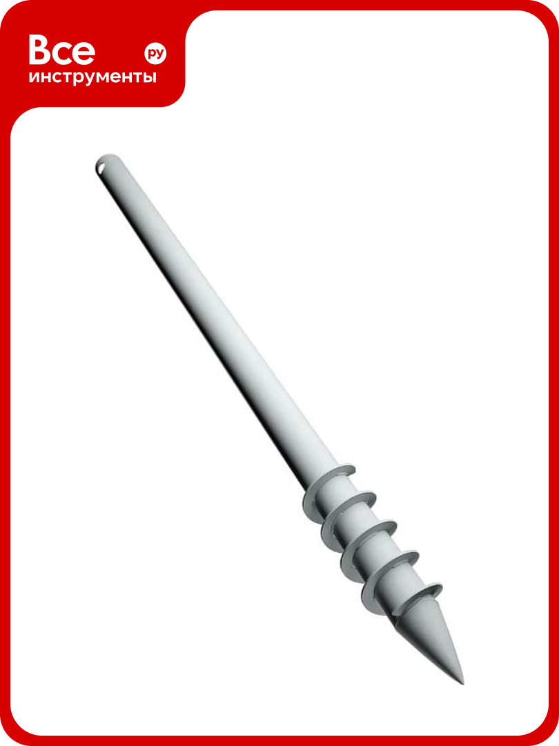 Свая-шуруп Русская Свая D108, 3000 мм, оцинкованная Sh-108-3000