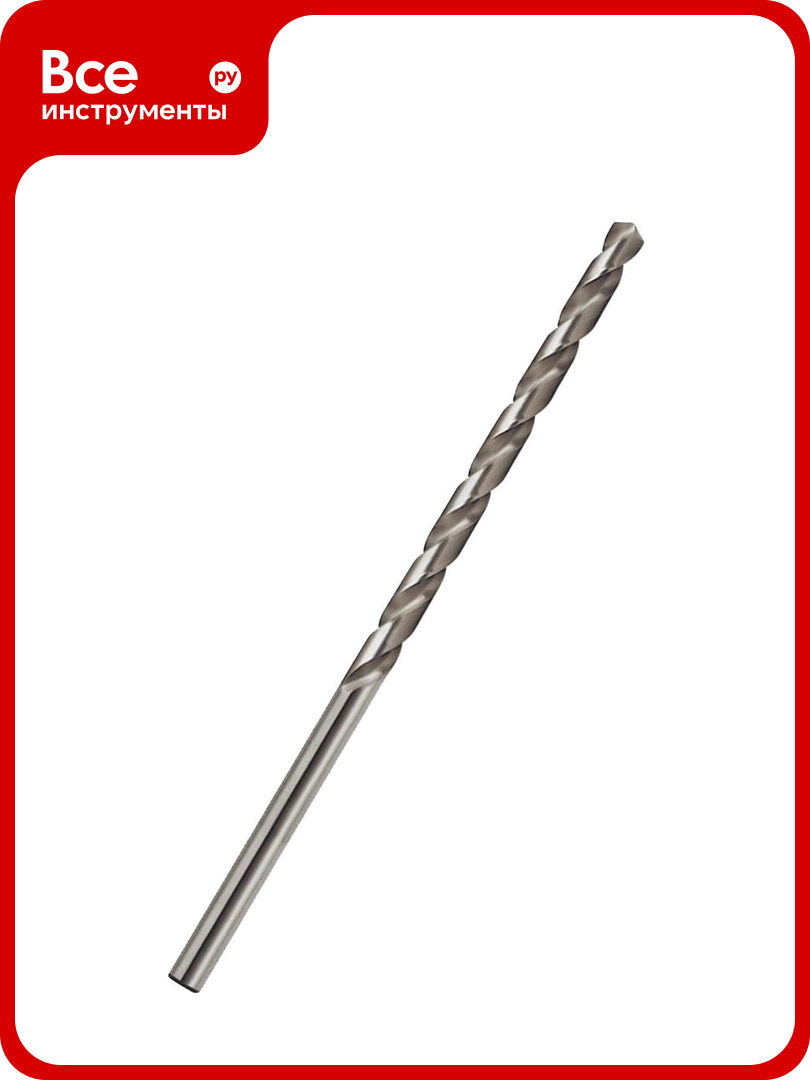 Сверло по металлу длинное 3х300 мм, HSS HEADROCK 435-777-03300, работы с конструкционными