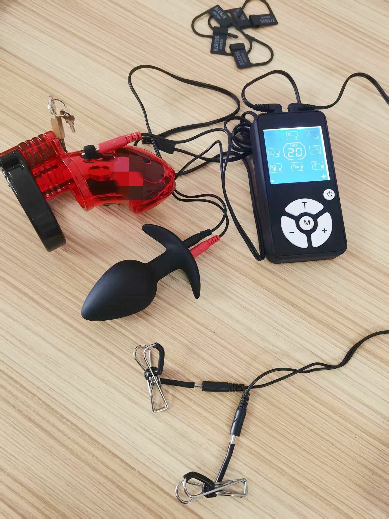 Пояс верности Электростимуляция Анальная пробка 0321O