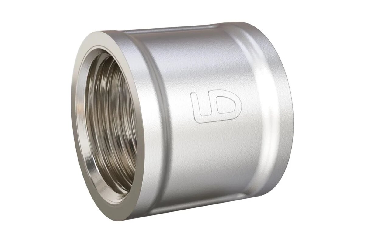 LD Pride Муфта DN25 (1") ВР латунь никель, внутренняя резьба, соединение без сварки