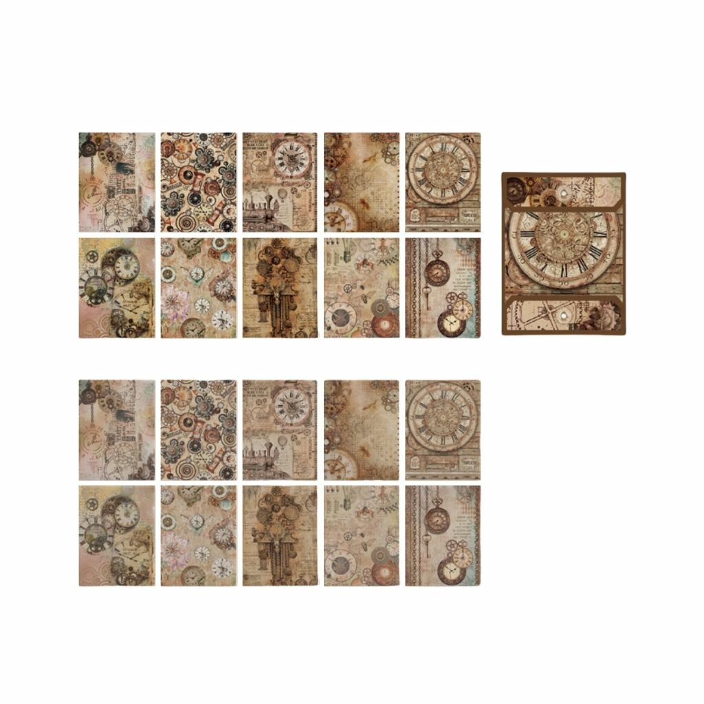 Ретро-коллаж ручной работы, материал для украшения счета, бумага-Time Gear