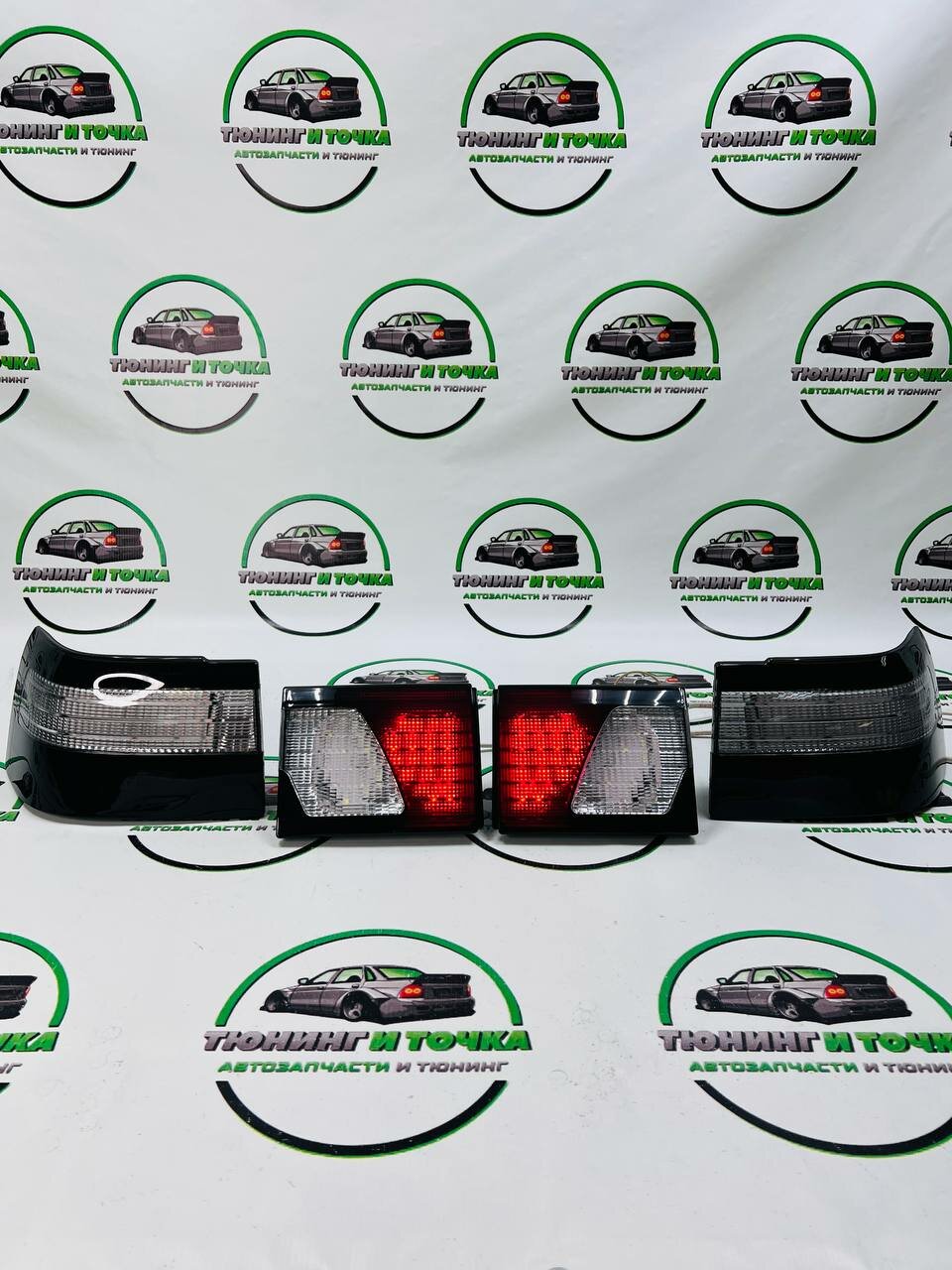 Задние фонари ВАЗ 2110, 2112 клюшки FULL LED черно-белые