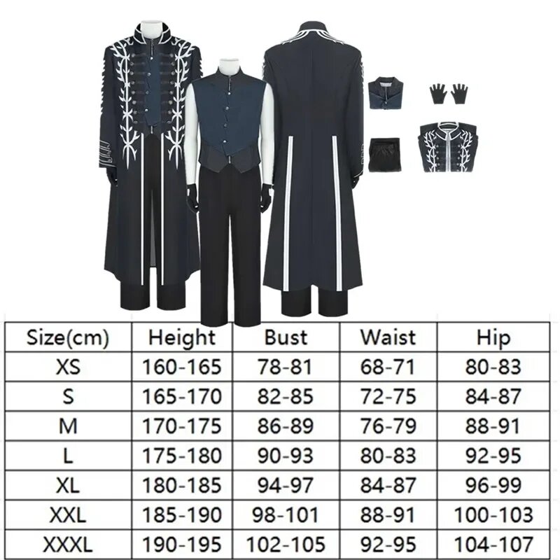 Костюм Вергилия для косплея из полиэстера XXL