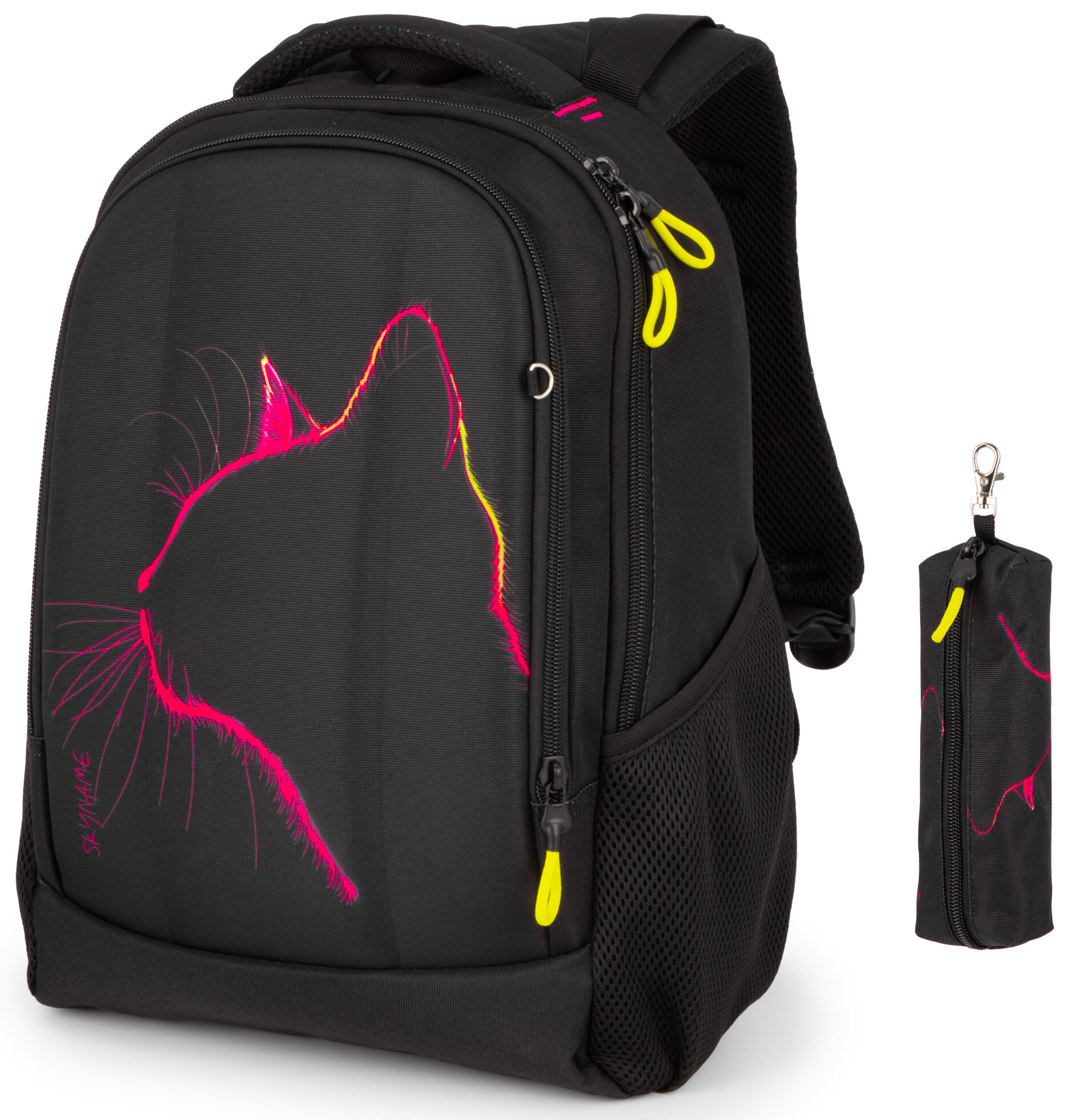 Рюкзак школьный для девочки подростковый с анатомической спинкой, 17 л, SkyName (СкайНейм) + пенал