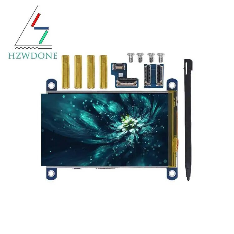4-дюймовый резистивный сенсорный ЖК-экран Waveshare для Raspberry Pi HDMI интерфейс IPS дисплей монитор компьютера