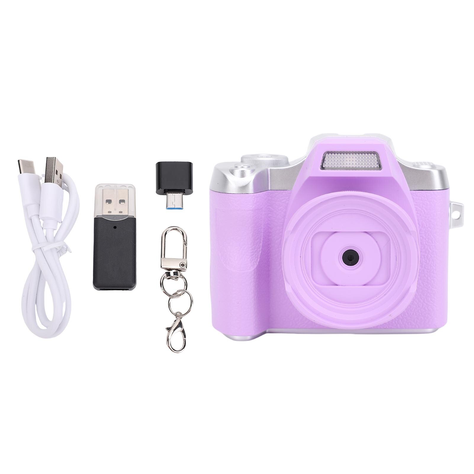 Цифровая фотокамера 48 Мп с автофокусом и 18-кратным зумом, 1,54-дюймовый TFT-экран для путешествий и фотосъемки, фиолетовая.