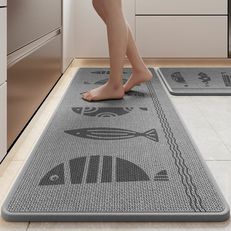 Ковер 45 180 черно-серый Ковер для кухни