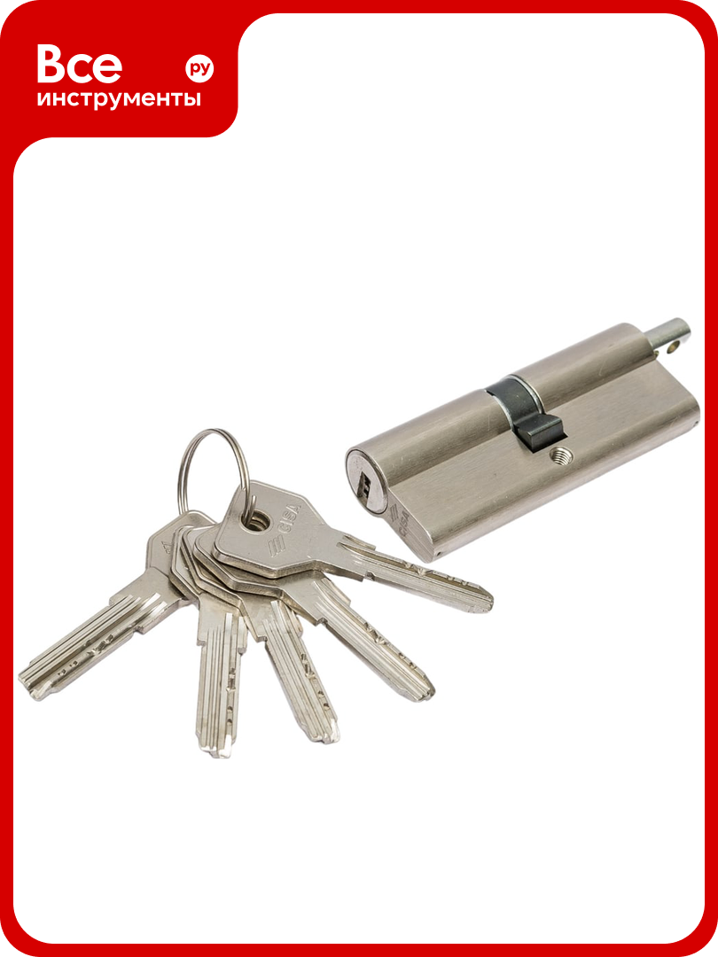 Цилиндровый механизм под вертушку CISA ASIX OE302-18.12 80 мм/35+10+35, никель