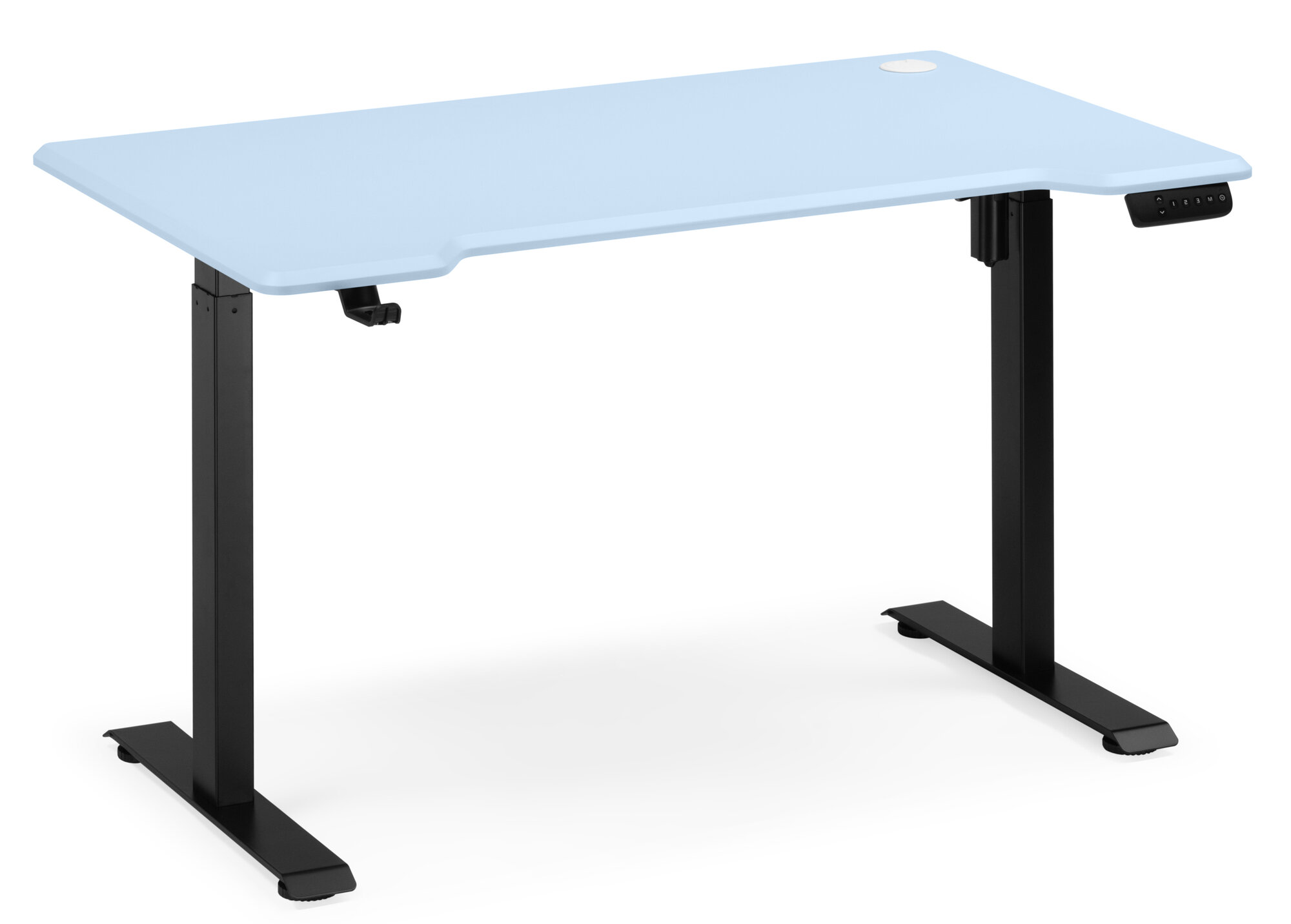 Компьютерный стол Лайфмебель Маркос 120х75 голубой / черный