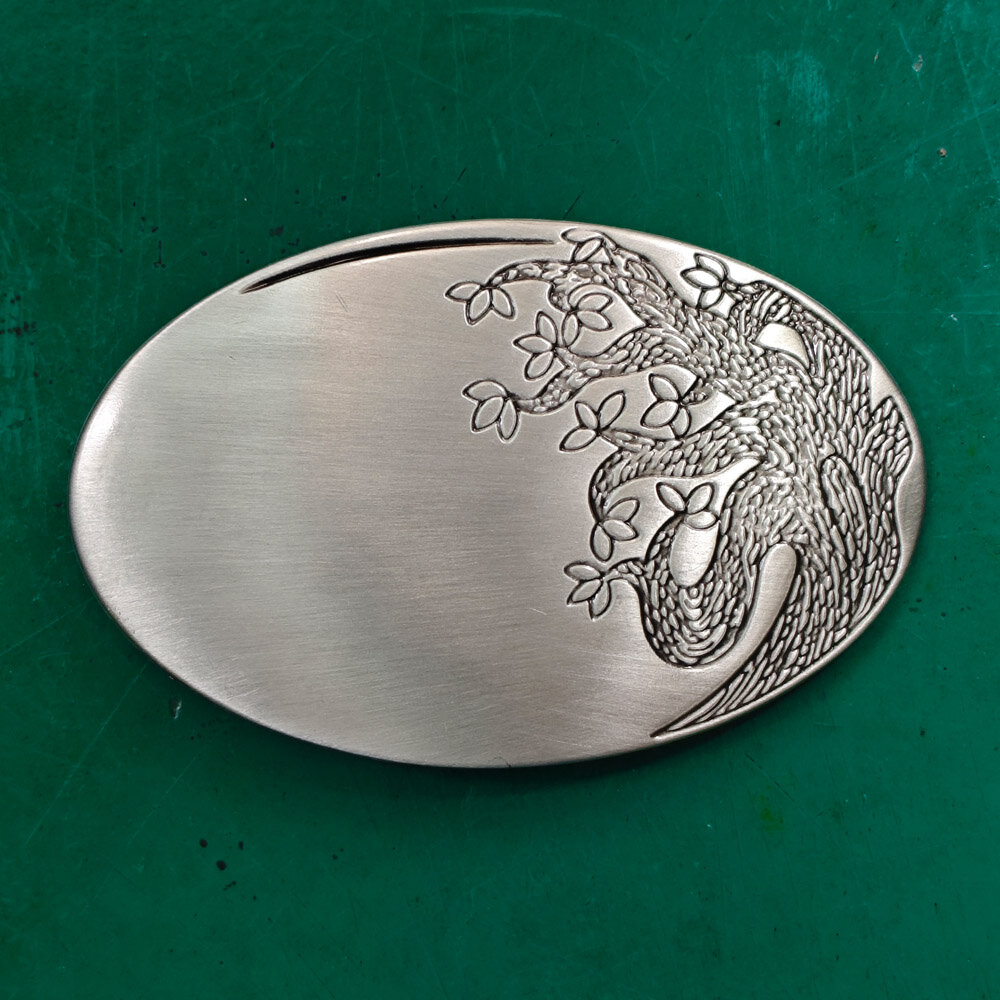 Пряжка декоративная для ремня с узор "древо жизни" бляха для ремня мужская 40 мм