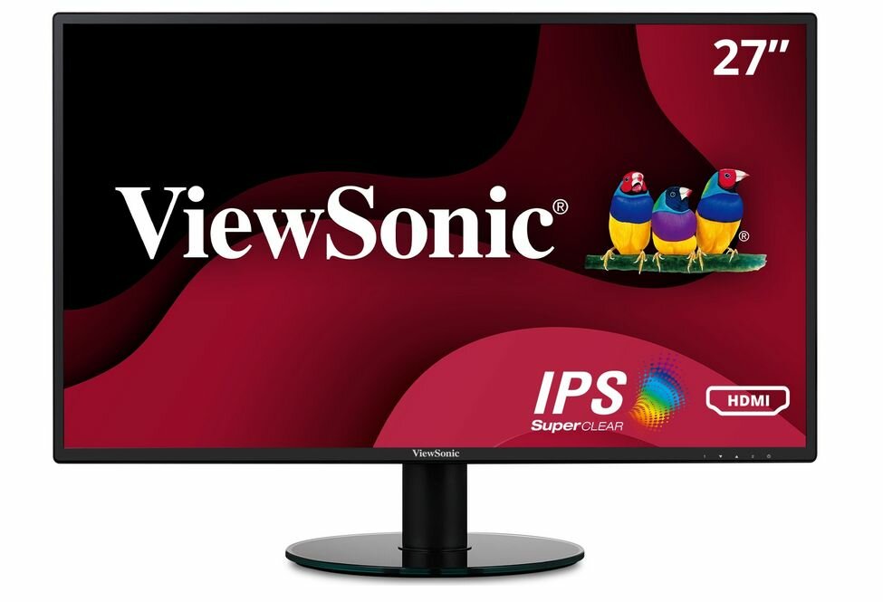 27" Монитор ViewSonic VA2719-SMH (VA2719-SMH) черный - 1920x1080@75 Гц, IPS, 14 мс, 1000 : 1, 300 Кд/м, 178/178, 3,5 мм, HDMI, VGA (D-Sub)