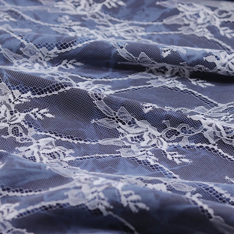 Джинсовая ткань кружевная тай-дай 85% хлопок 15% полиэстер Dark Blue