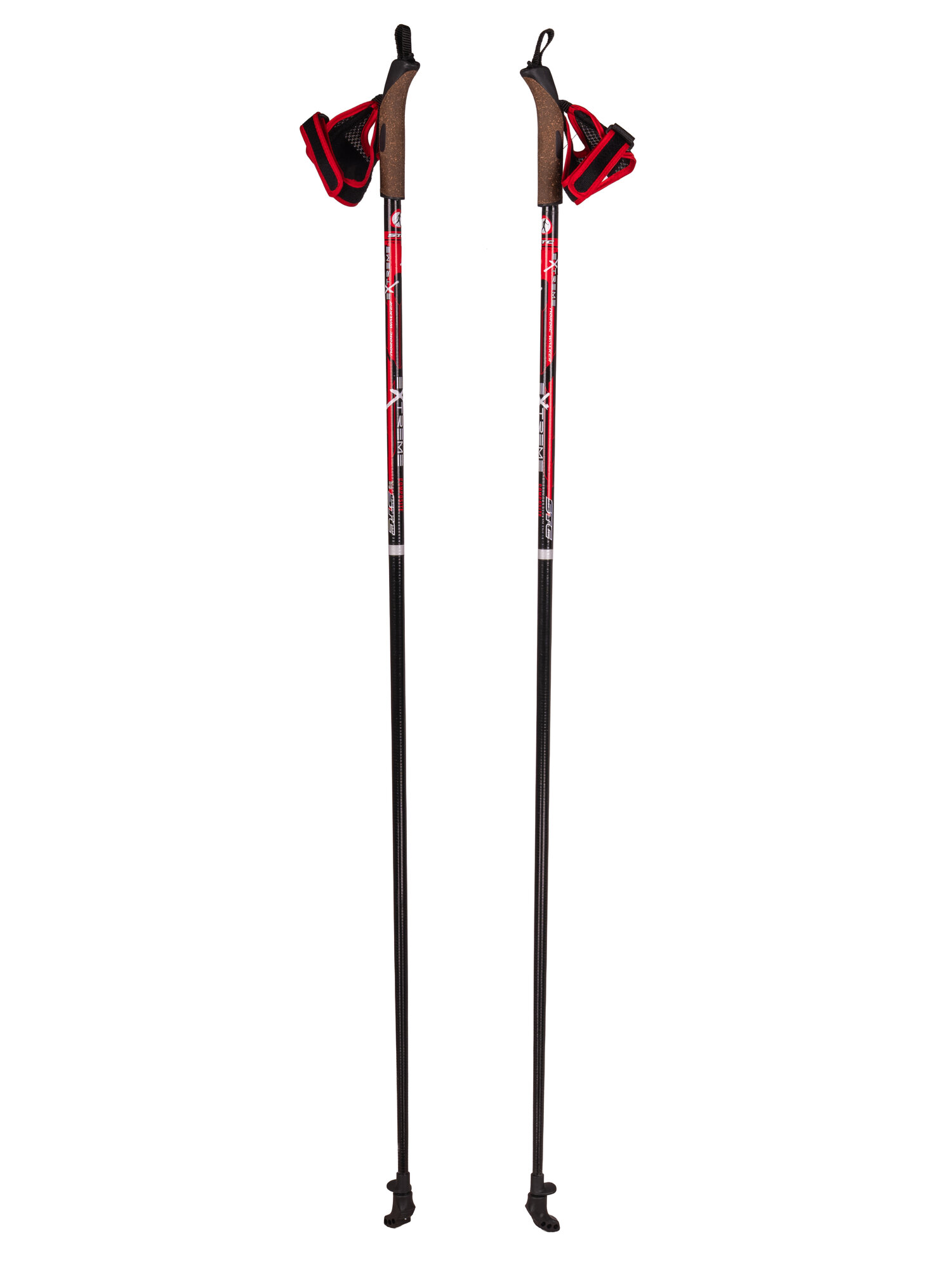 Палки для скандинавской ходьбы STC Extreme Red 100% стекловолокно, 130