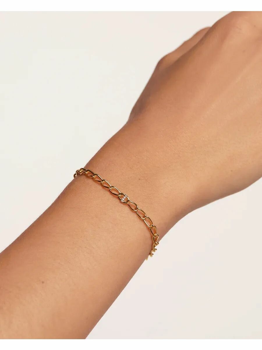 Браслет, серебро, 925 проба, циркон