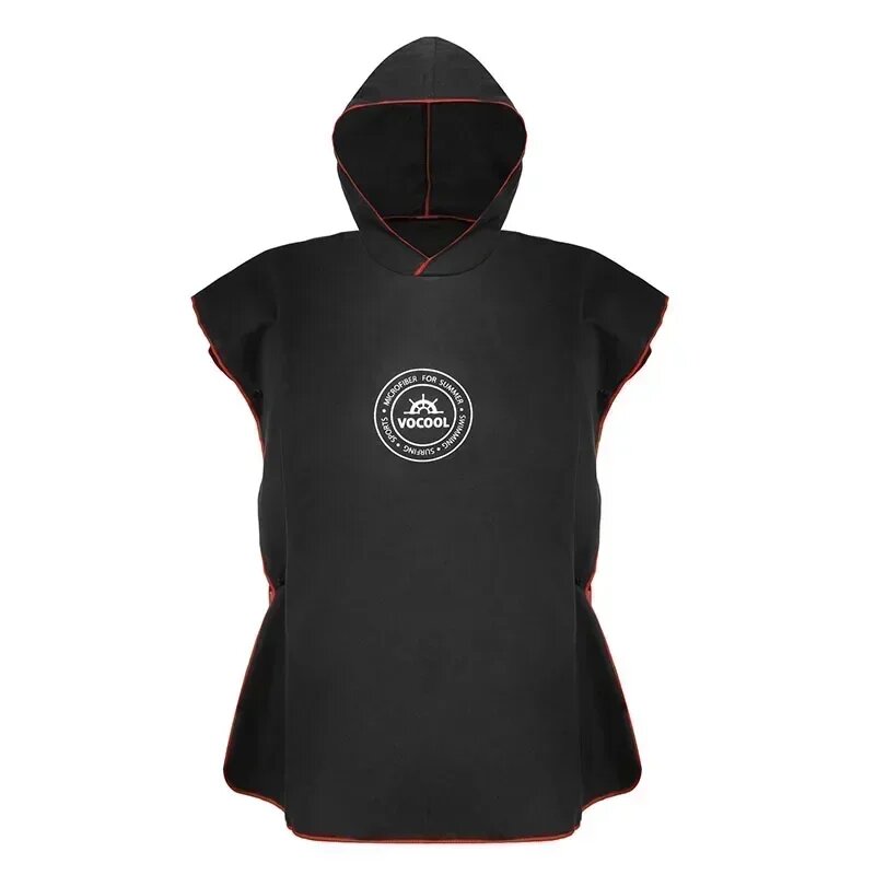 Детские пончо WEARCUTE из микрофибры Черный, L (68x80cm), Black