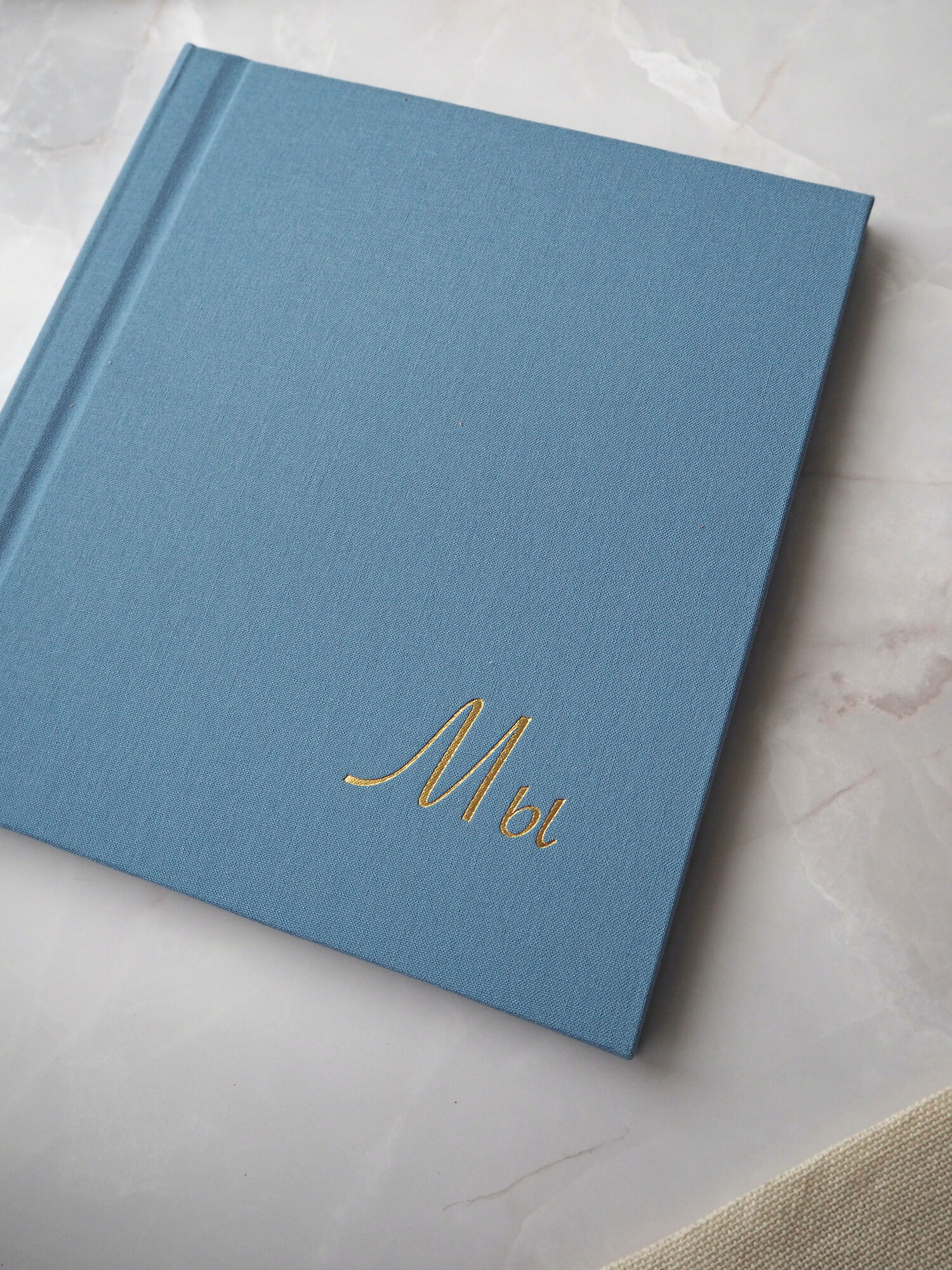 Семейный/свадебный/детский фотоальбом "Мы" для фотографий и записей. Для себя и в подарок, морской.