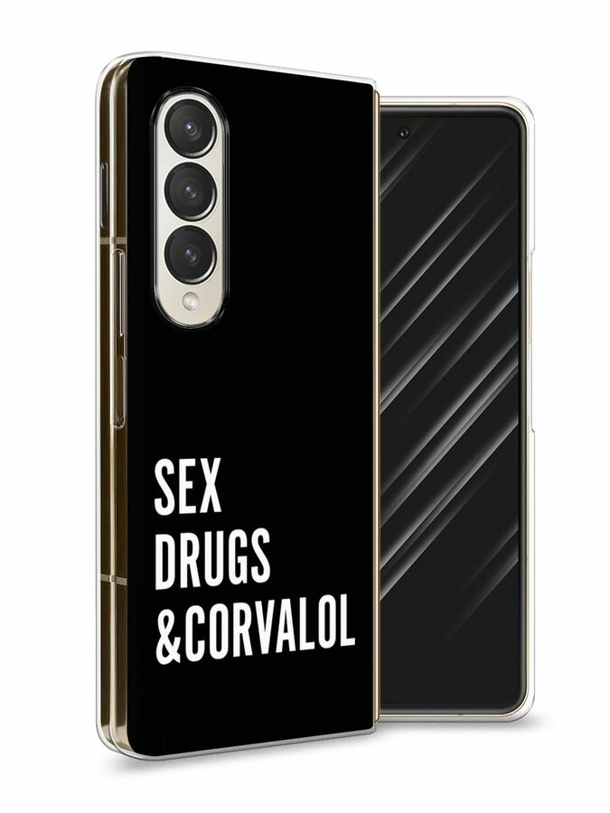 Чехол на Samsung Galaxy Z Fold 4 / Самсунг Галакси Зет Фолд 4 с принтом "Corvalol"