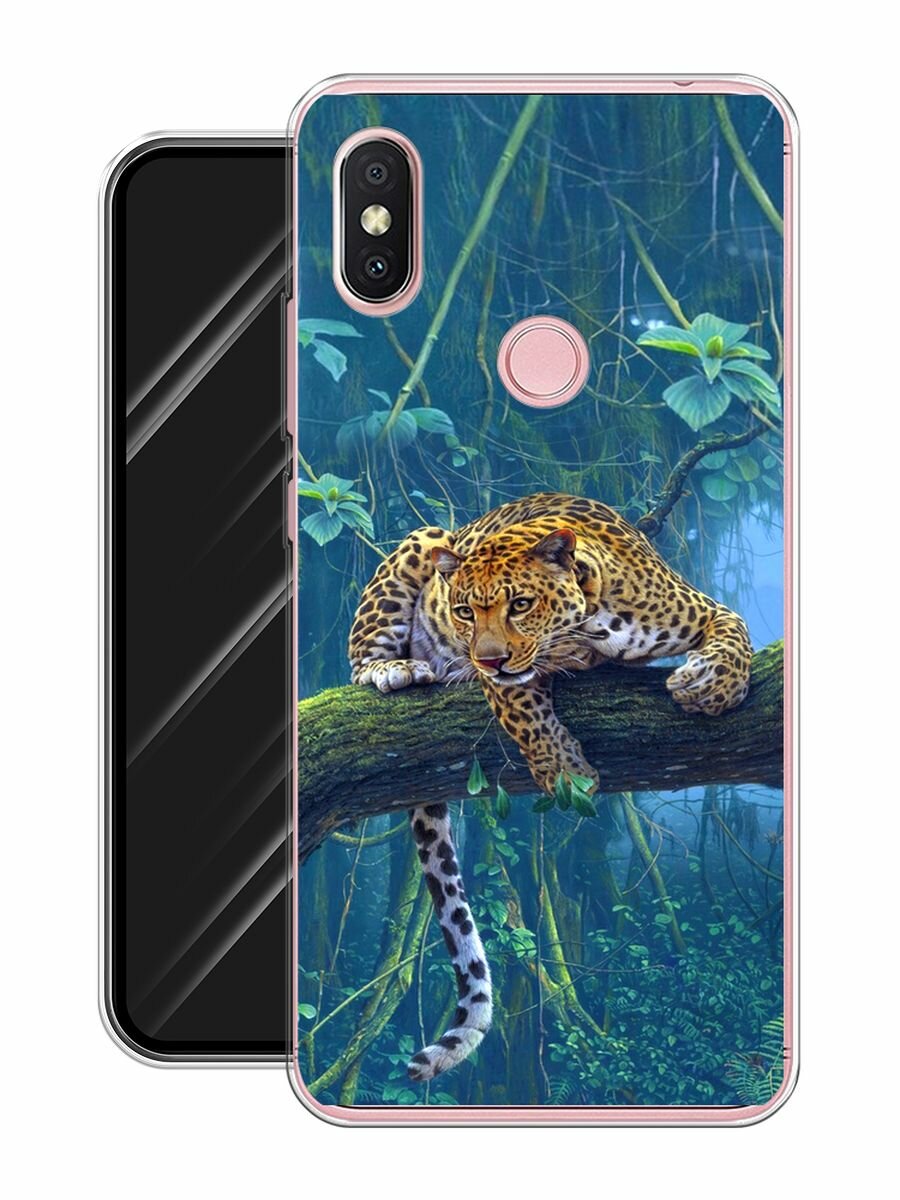 Чехол на Xiaomi Redmi S2 (Redmi Y2) / Сяоми Редми С2 (Редми Y2) с принтом "Леопард охотник" — фото 1