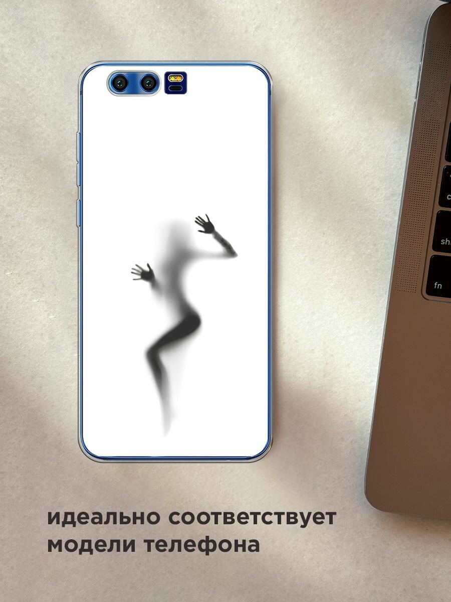 Силиконовый чехол на Honor 9 / Хонор 9 с принтом "Девушка в душе" — фото 1