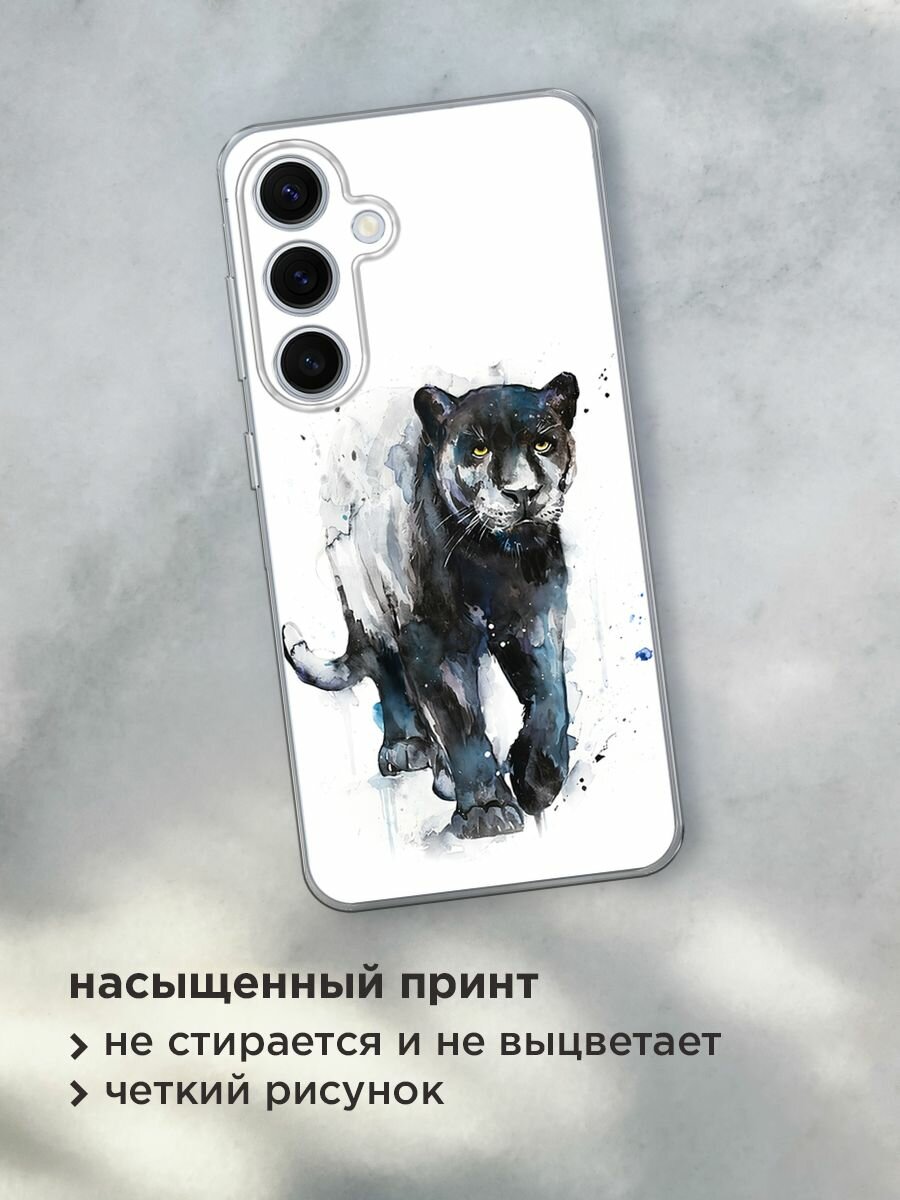 Чехол на Samsung Galaxy S24 FE 5G / Самсунг S24 FE с принтом "Пантера арт 3" — фото 1