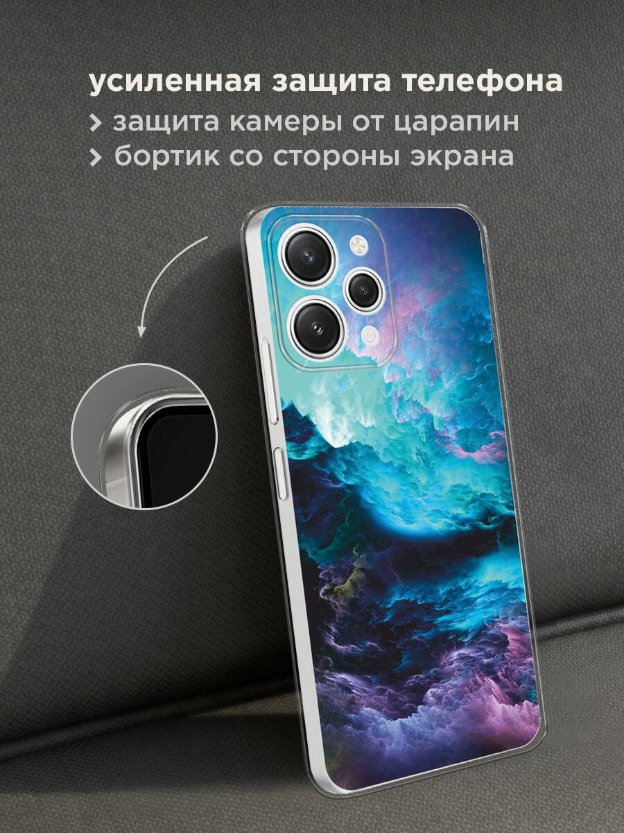 Чехол на Xiaomi Redmi 12 / Сяоми Редми 12 с принтом "Бирюзовое небо" — фото 1