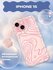 Чехол на Apple iPhone 15 / Айфон 15 с принтом Розовые волны, прозрачный